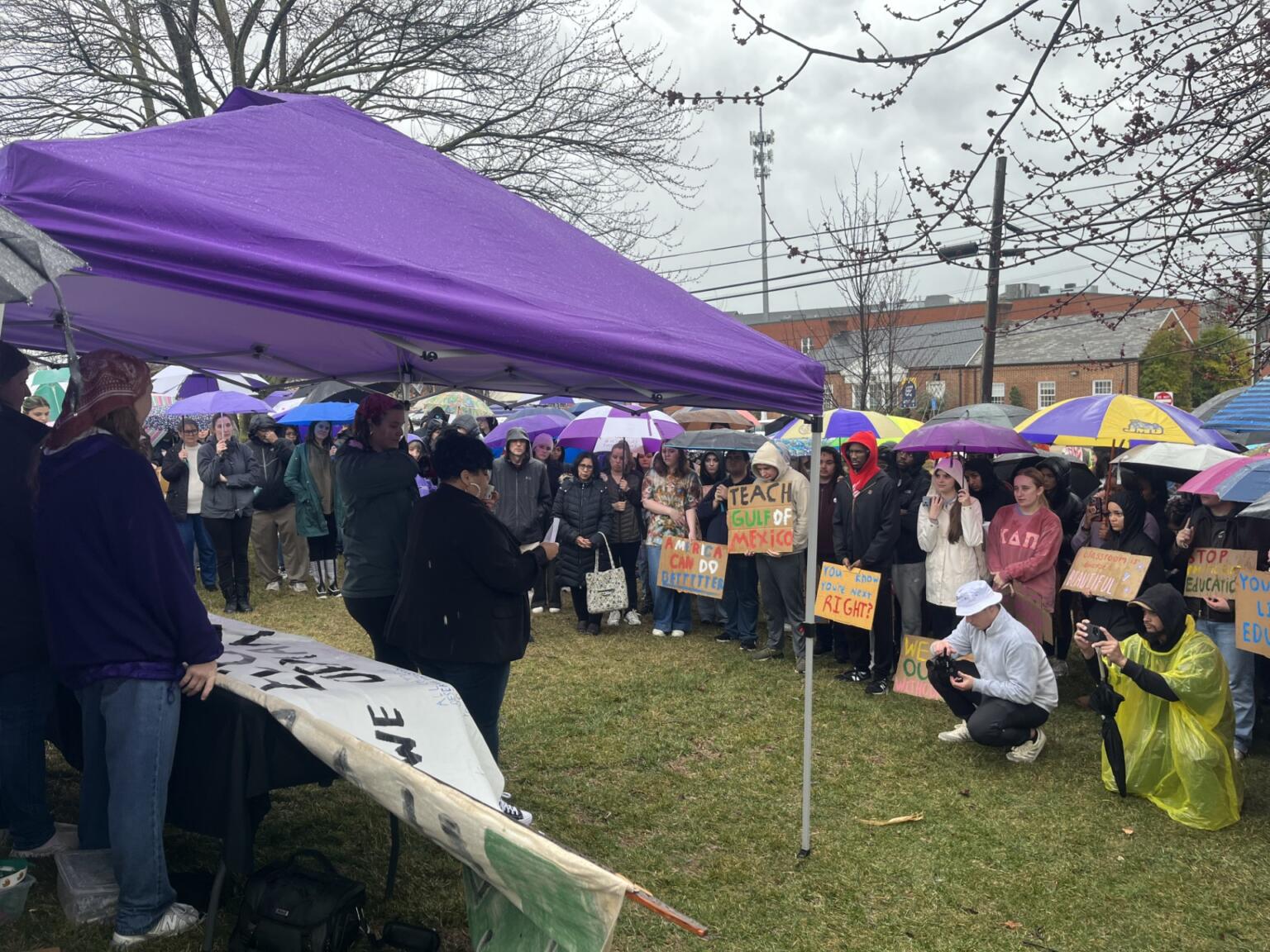 JMU College of Education students walk out in protest of policy changes ...
